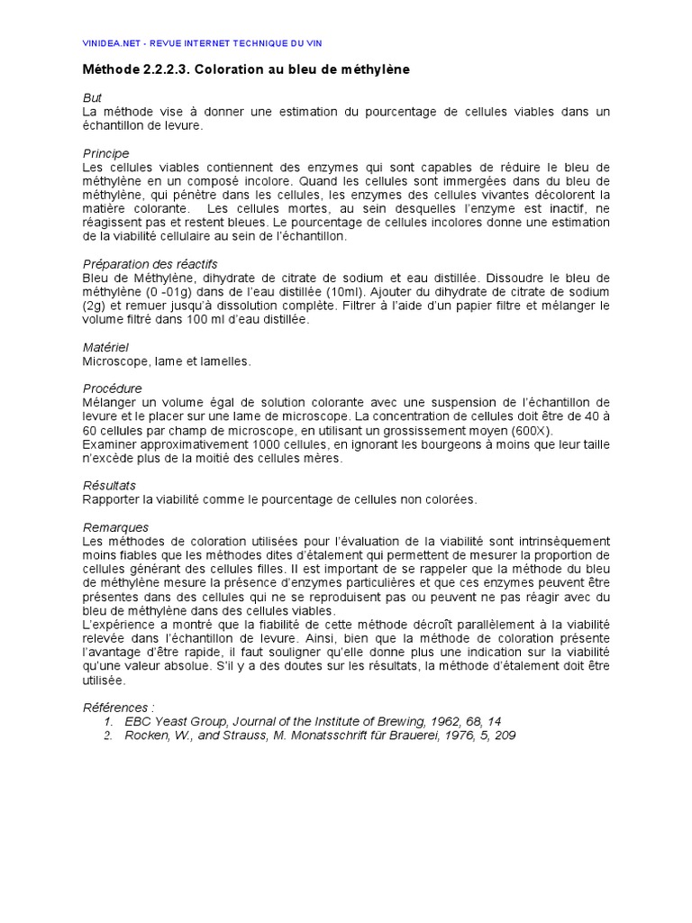 Coloration Au Bleu de Méthylène | PDF