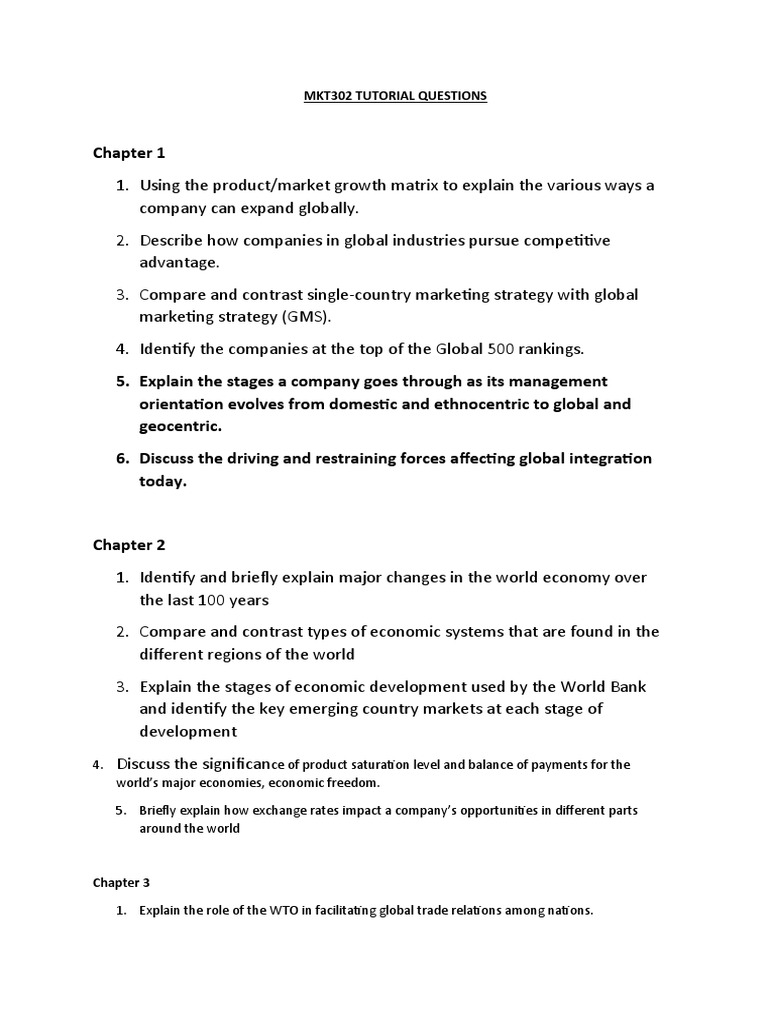 MKT302 TUTORIAL QUESTIONS in One File | PDF | Marketing | Market ...
