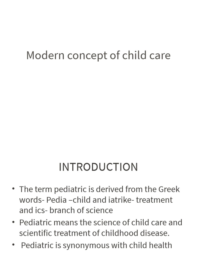Modern Concept of Child Care | PDF | Pediatrics | Vitamin A