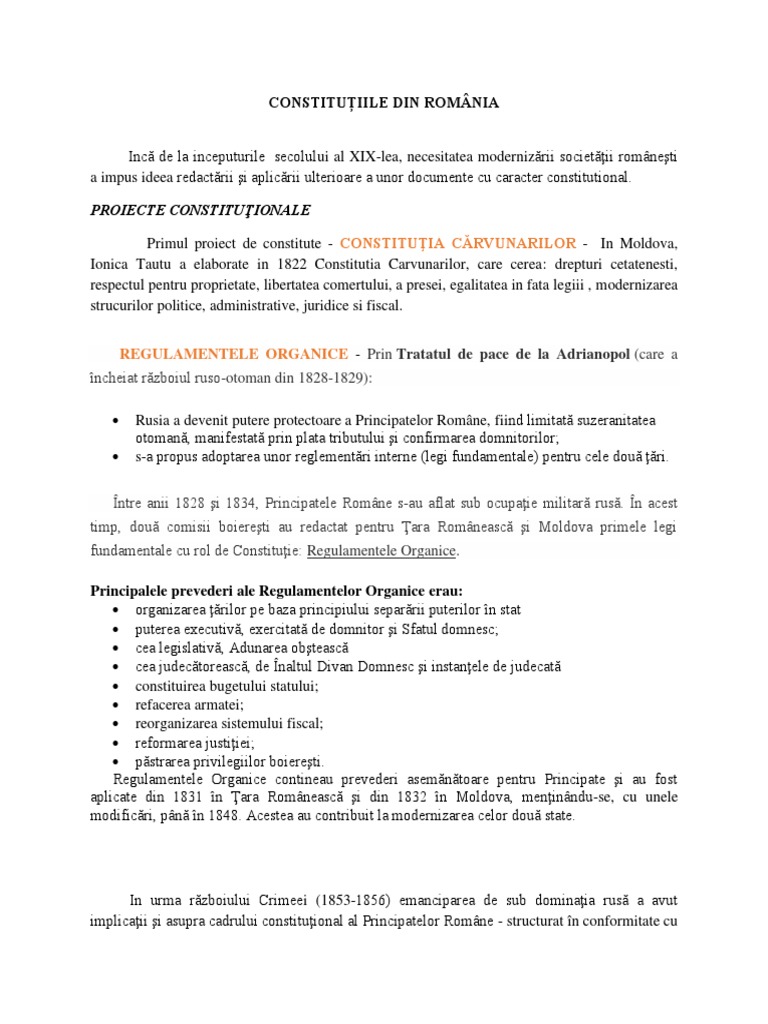 Constitutiile Romaniei | PDF