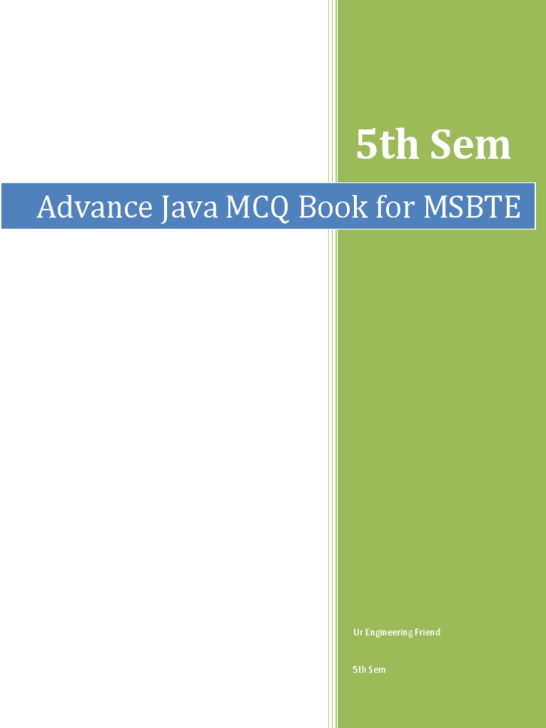 Advance Java - Exam Sutra MCQ Book by Ur Engineering Friend | PDF | Port (Computer Networking ...