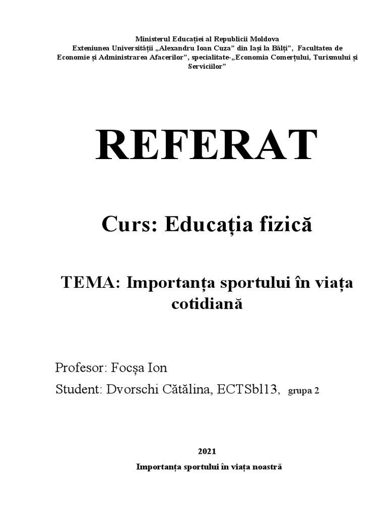 Referat Ed - Fizica | PDF