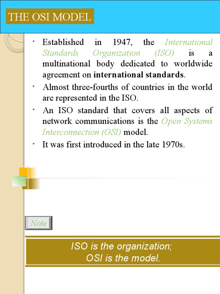 The Osi Model: International Standards Organization (ISO) | PDF | Osi ...