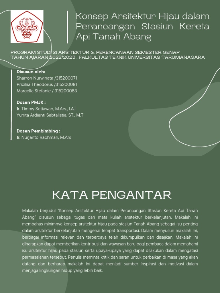 Arsitektur Hijau di Stasiun Tanah Abang | PDF | Sains & Matematika | Teknologi & Rekayasa
