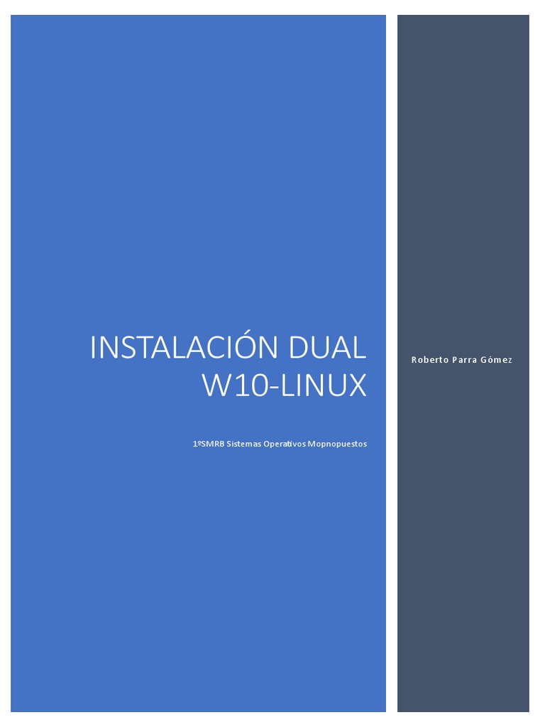 Instalación Dual de W10 y Linux | PDF