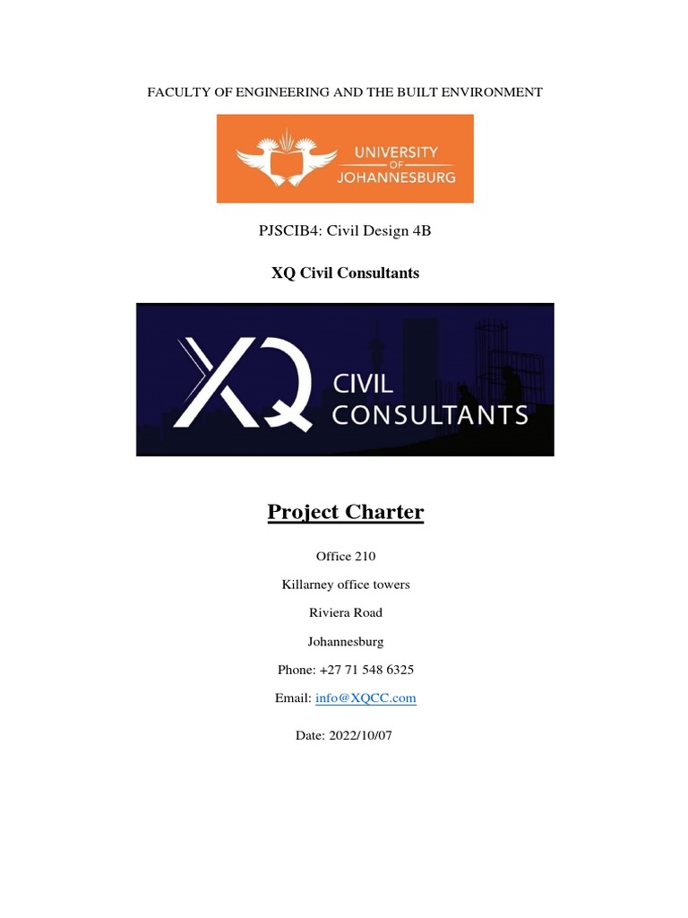 Project Charter - Final | PDF | Civil Engineering | Consultant