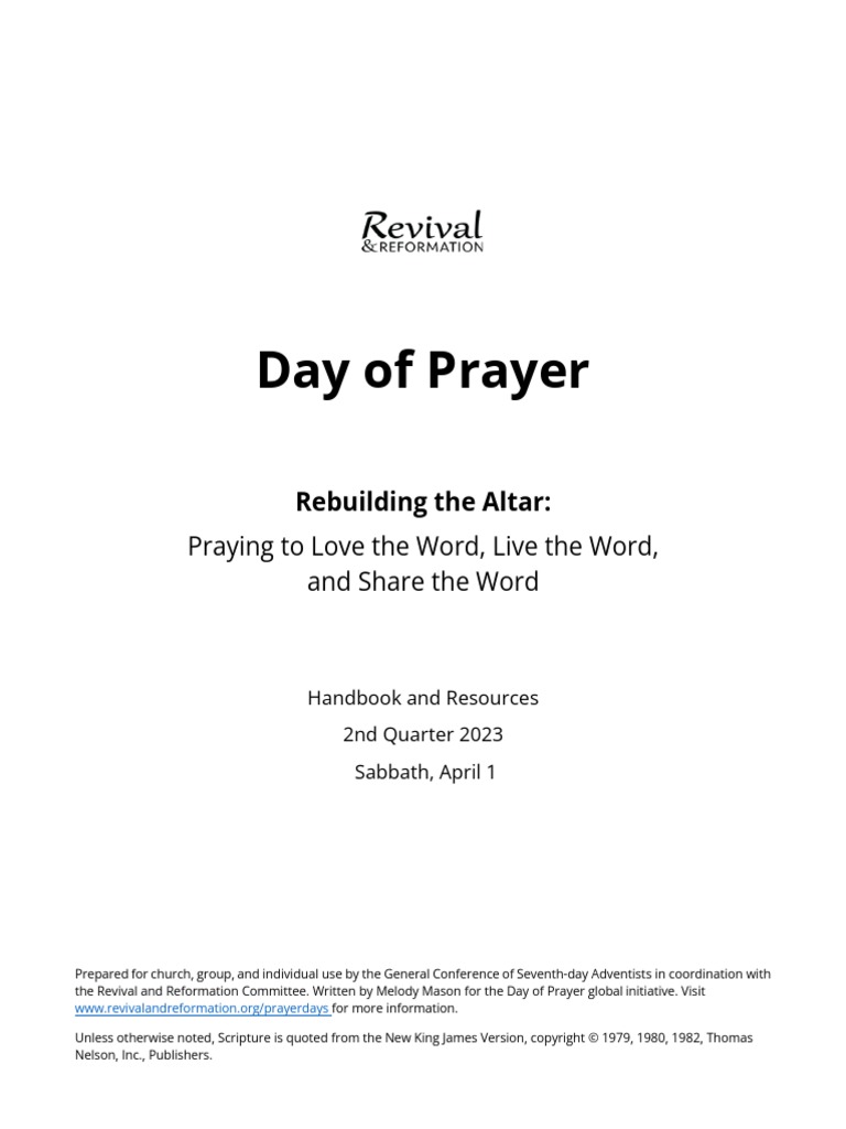 Day of Prayer 2023 | PDF | Prayer | Worship