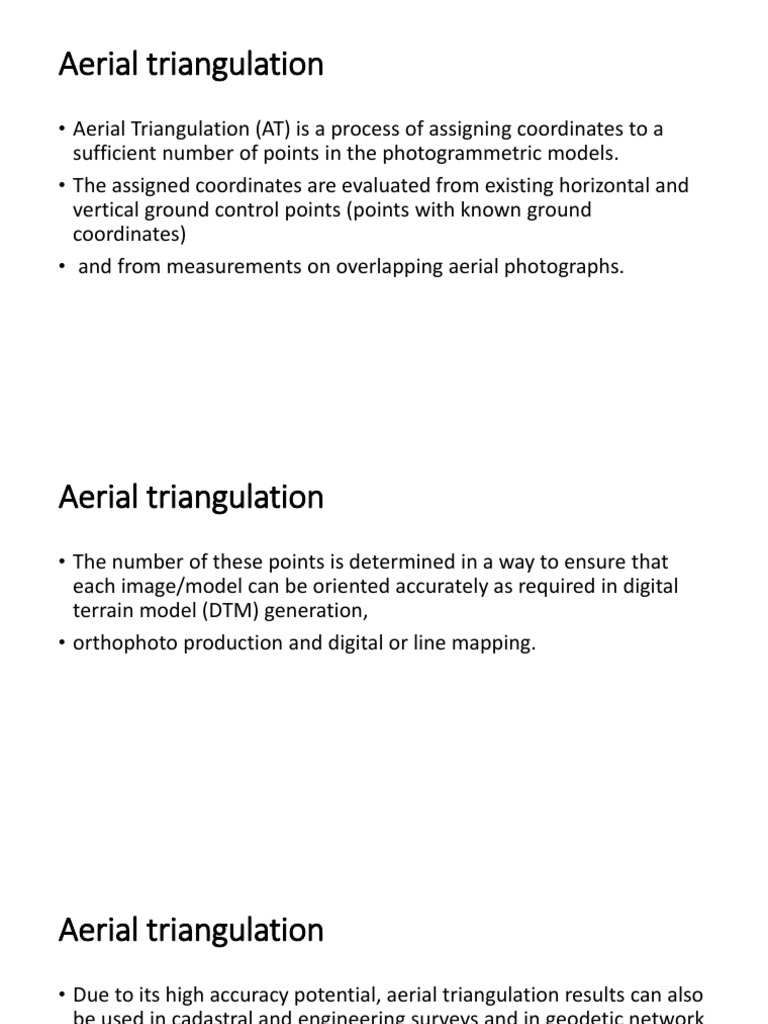 Aerial Triangulation | PDF | Aerial Photography | Surveying