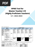RPMS Tool for Proficient Teachers 2023-2024 | PDF | Learning | Teaching