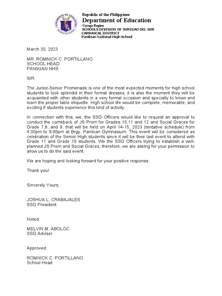 REQUEST LETTER | PDF