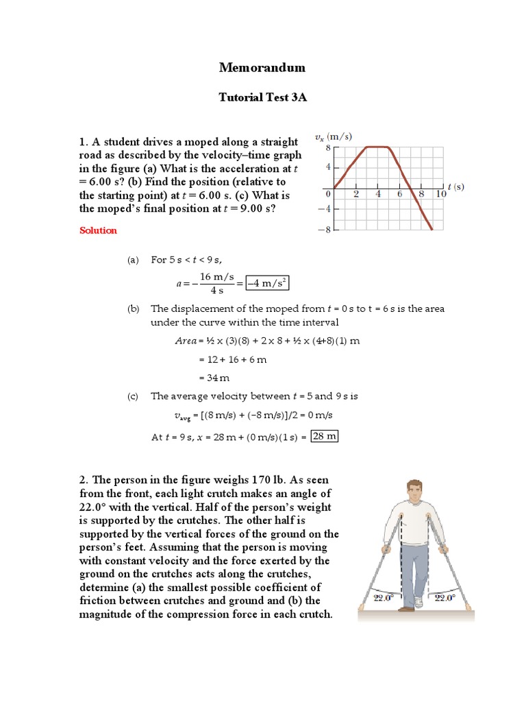 Tut Test 3 Memo | PDF | Force | Tension (Physics)