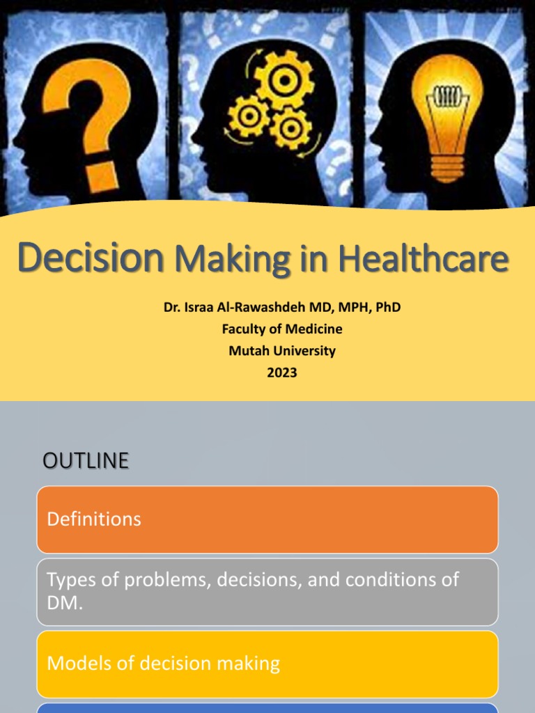 Making in Healthcare: Decision | PDF | Evidence Based Medicine ...