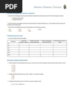 Year 9 Chemistry Test | PDF | Chemical Elements | Chemical Reactions