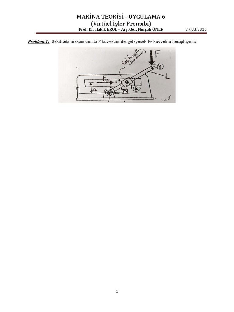 Uygulama 6 - Virtüel İşler Prensibi Öğrenci | PDF