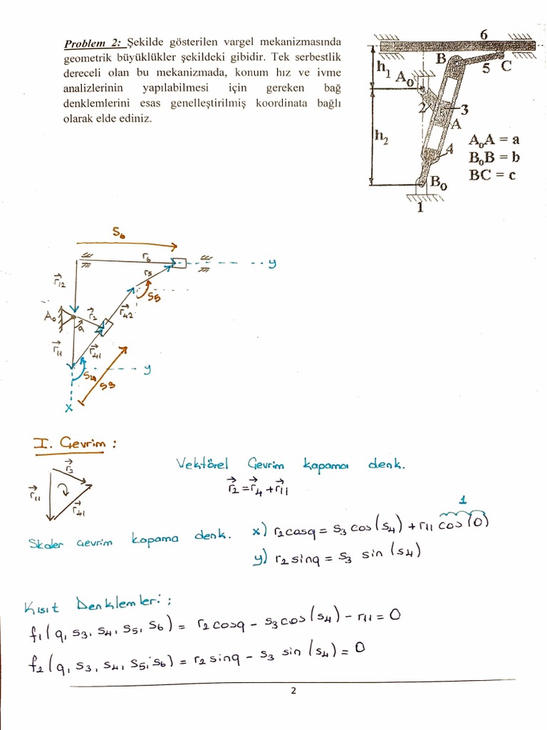 Uygulama 3 - Mekanizma Kinematiği | PDF