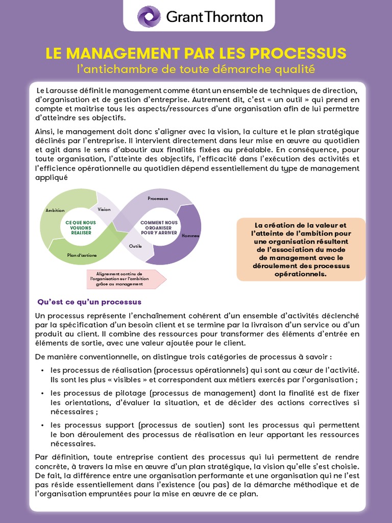 Management par Processus et Performance | PDF | Business | Système de ...