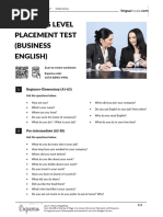 English Placement Test Sample Questions | PDF | Weather | Airplane