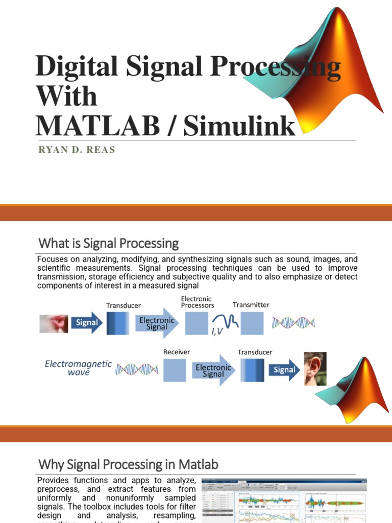 Digital Signal Processing With MATLAB / Simulink: Ryan D. Reas | Download Free PDF | Analog To ...