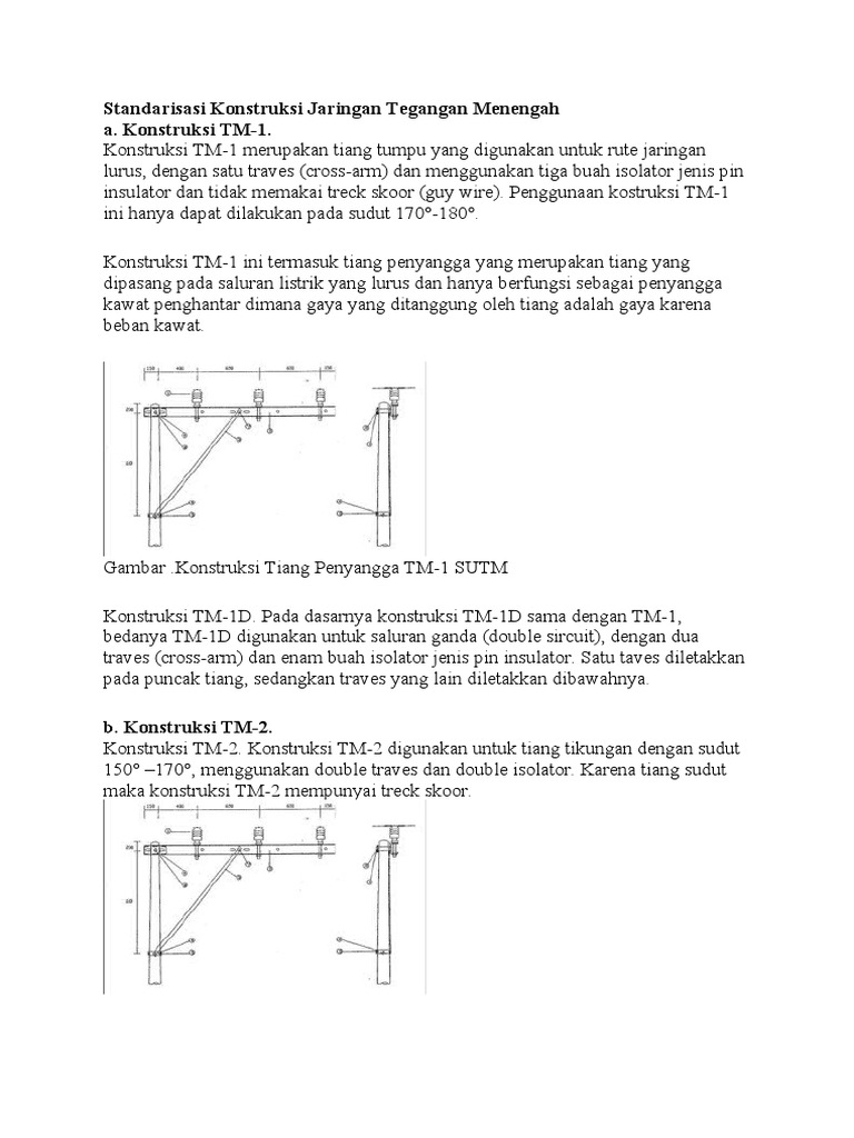 Standarisasi Konstruksi Tiang TM | PDF | Sains & Matematika | Teknologi ...