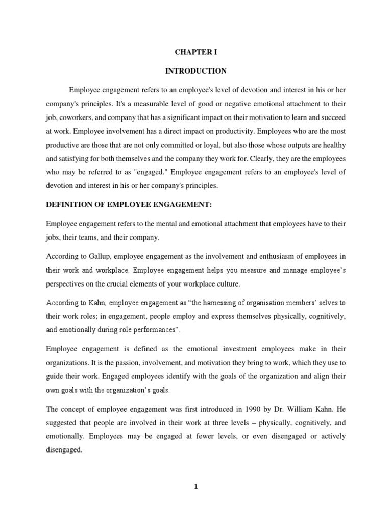 A Study On Employee Engagement in Manufacturing Industry | PDF