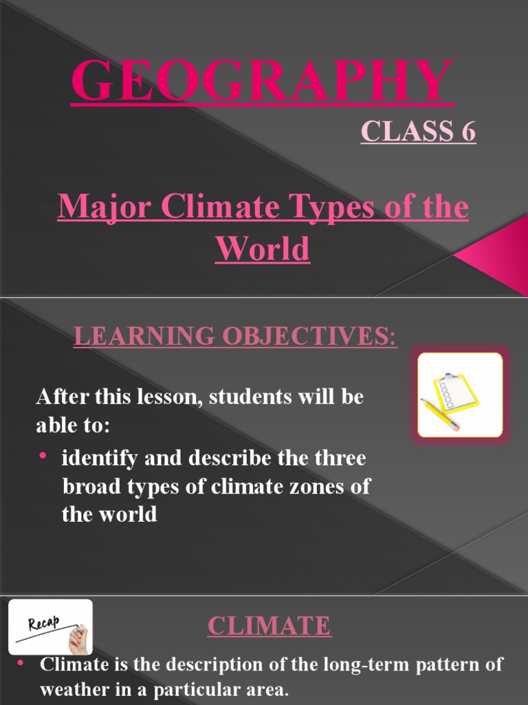 Geography: Major Climate Types of The World | PDF | Temperate Climate ...