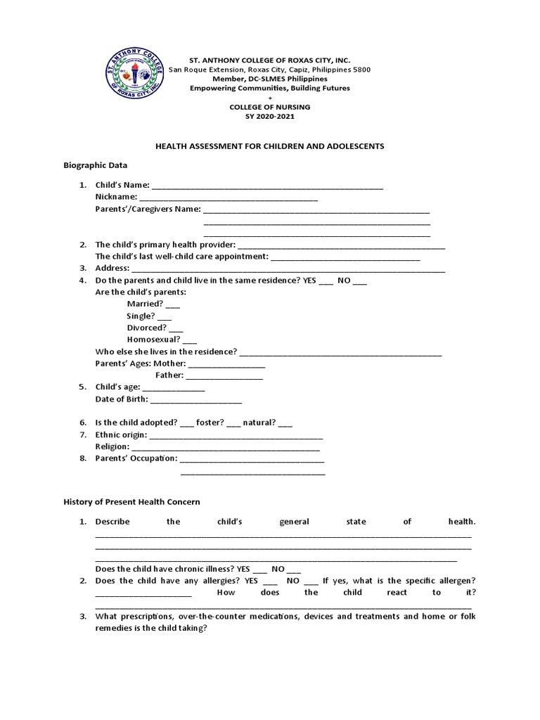 Children and Adolescent Health Assessment | PDF | Menstruation | Rectum