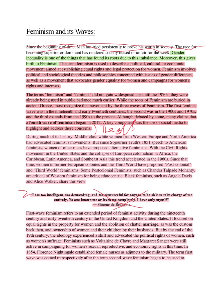 Feminism and Its Waves | PDF | Feminism | Gender Studies