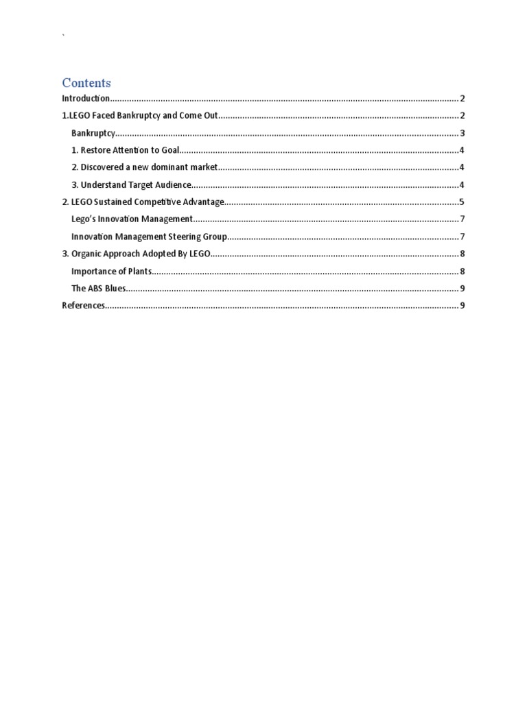 LEGO-Strategic Management - Revise | PDF | Lego | Brand