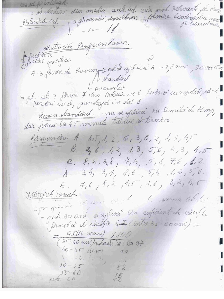 Interpretare Raven Standard | PDF