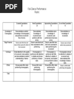 Folk Dance Rubric | PDF | Dances | Cognition