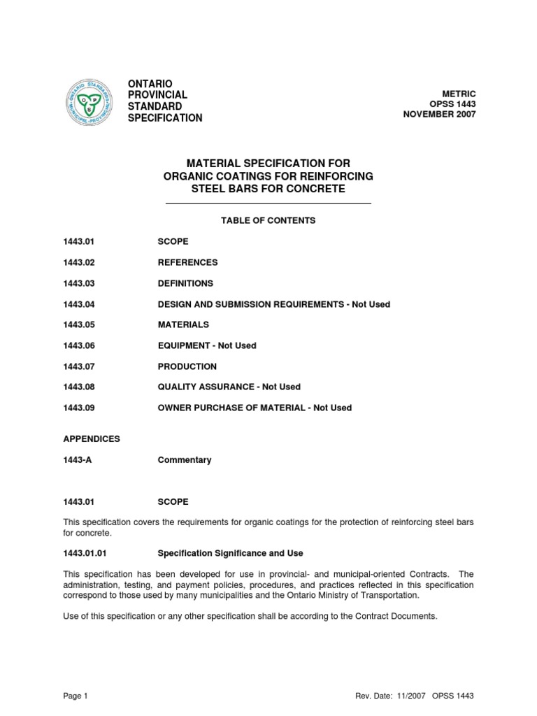 OPS Reinforcing Steel Bars For Concrete | PDF | Specification ...
