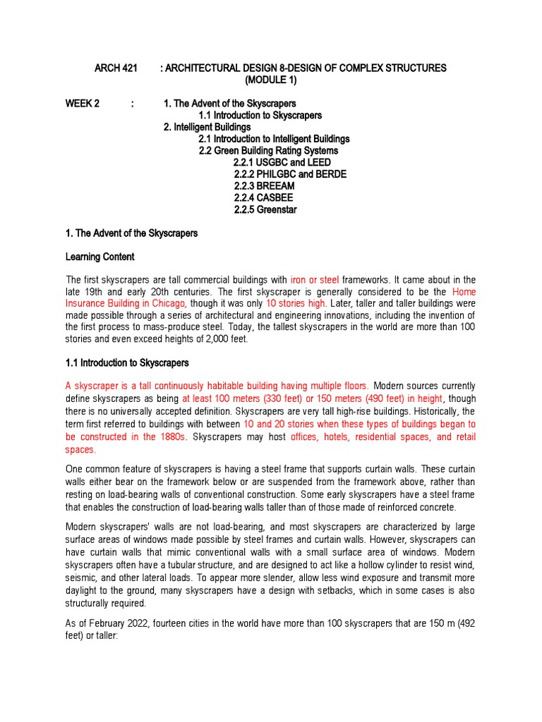 Skyscrapers | PDF | Building Engineering | Building Technology