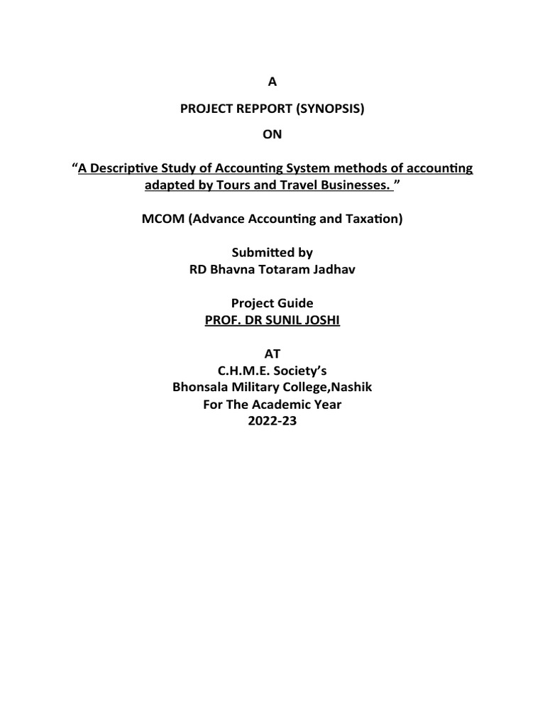 Bhavna Jadhav Black Book Project | PDF