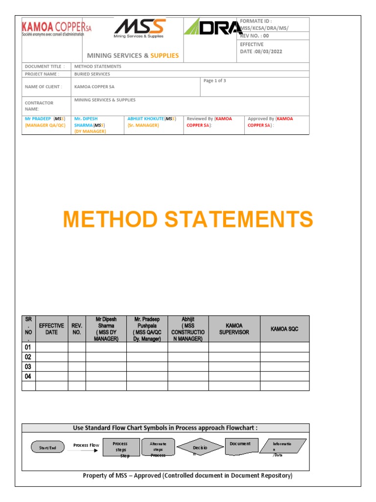 Method Statment - Hdpe Pipe Welding and Installation Job | PDF | Pipe (Fluid Conveyance ...