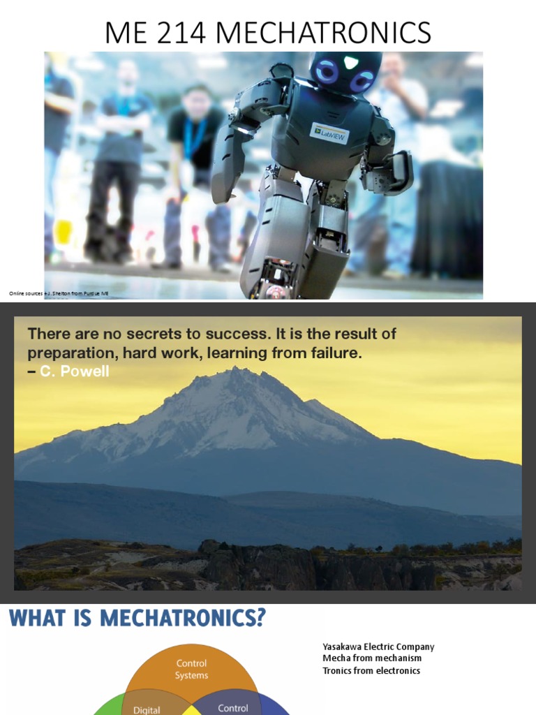 Me 214 Mechatronics: Online Sources + J. Shelton From Purdue ME | PDF