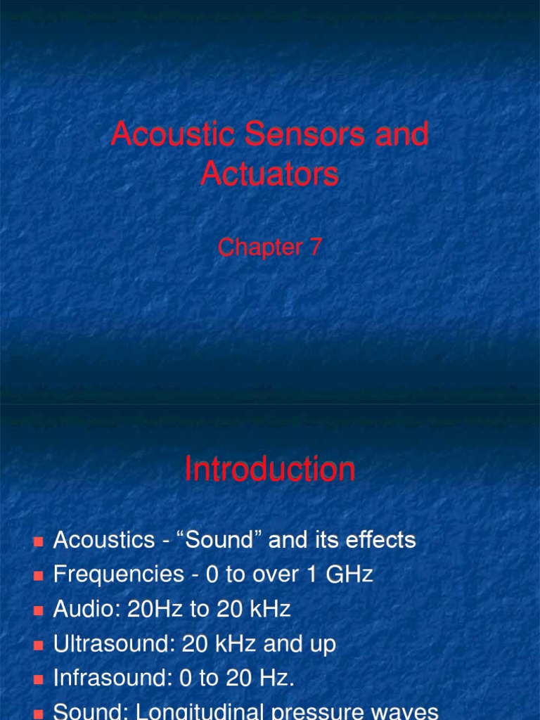 Acoustic Sensors and Actuators | PDF | Loudspeaker | Waves