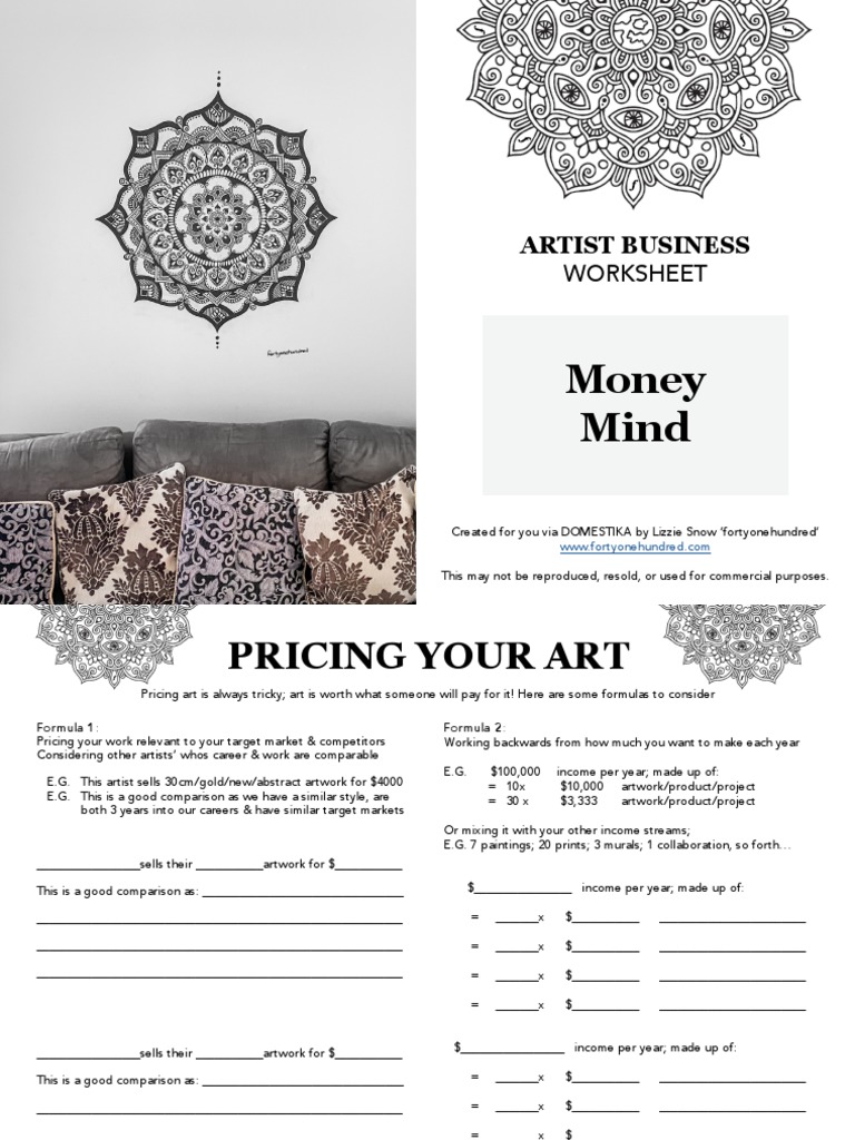 Pricing Strategies and Expense Tracking for Artists | PDF | Expense ...