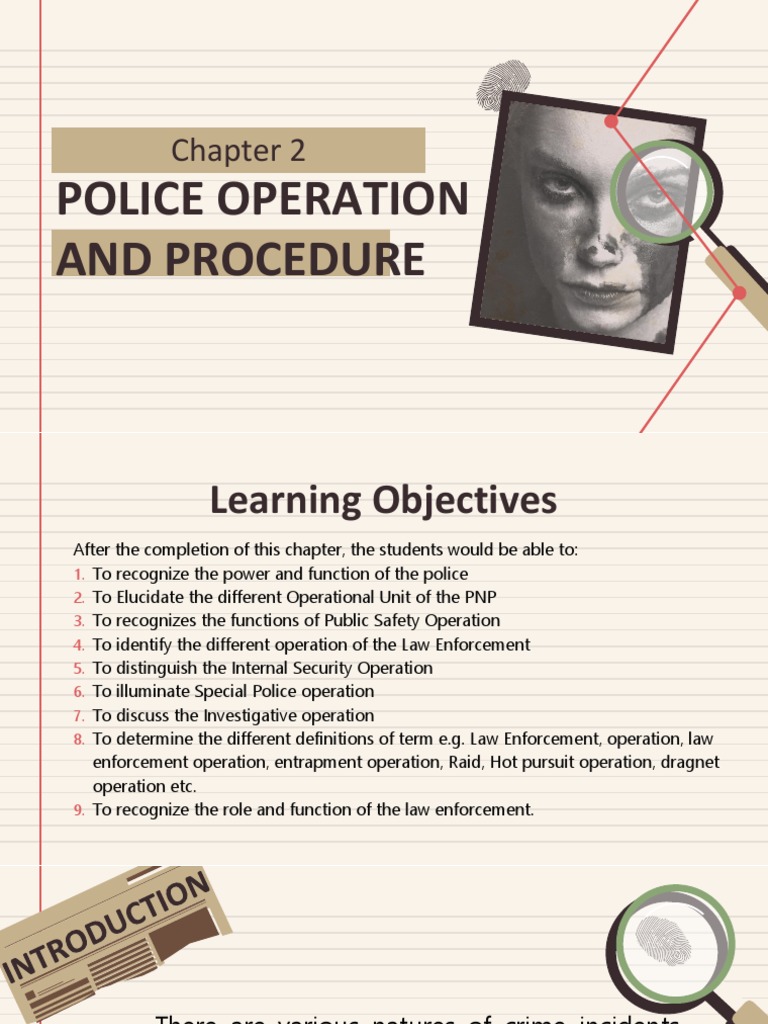 Police Operations and Procedures Explained | PDF | Police | Crime Scene