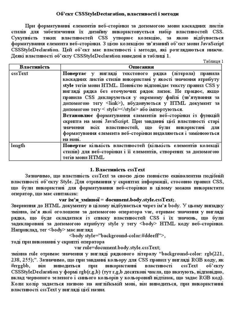Объект CSSStyleDeclaration | PDF