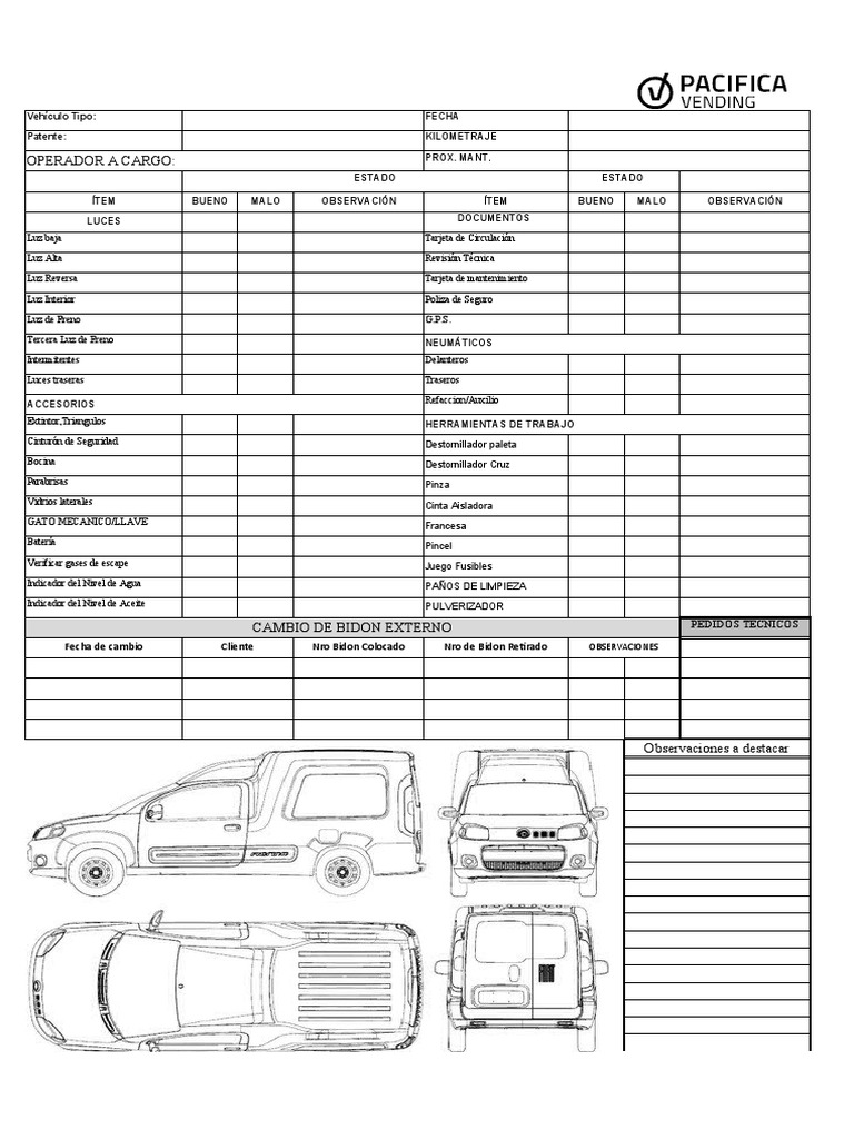 Check List 2022 | PDF | Vehículos | Estilos de carrocería