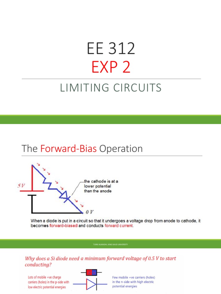 EE 312 - Exp2 - Slides - N | Download Free PDF | Diode | Electrical Network