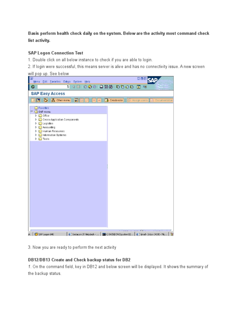Basis Perform Health Check Daily On The System | PDF | System Software ...