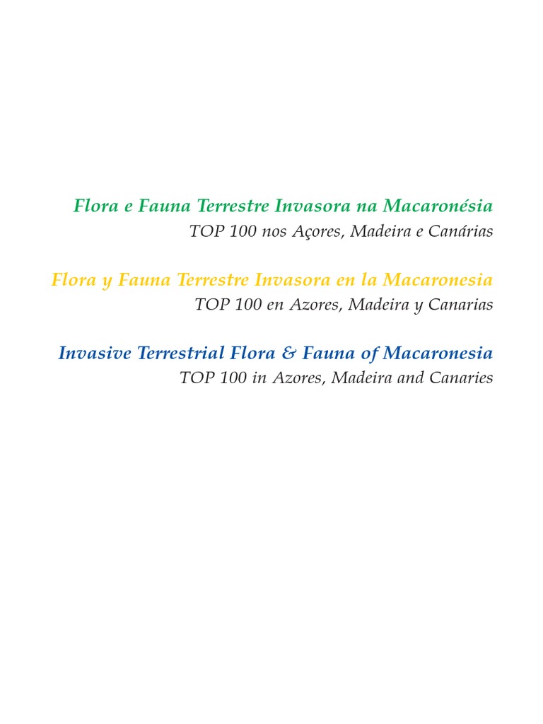 Flora Invasora Macaronesia 2008 | PDF | Ecología de sistemas | Taxa