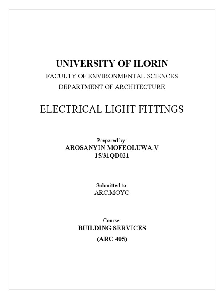 An Overview of Common Electrical Light Fitting Types Discussed in a ...