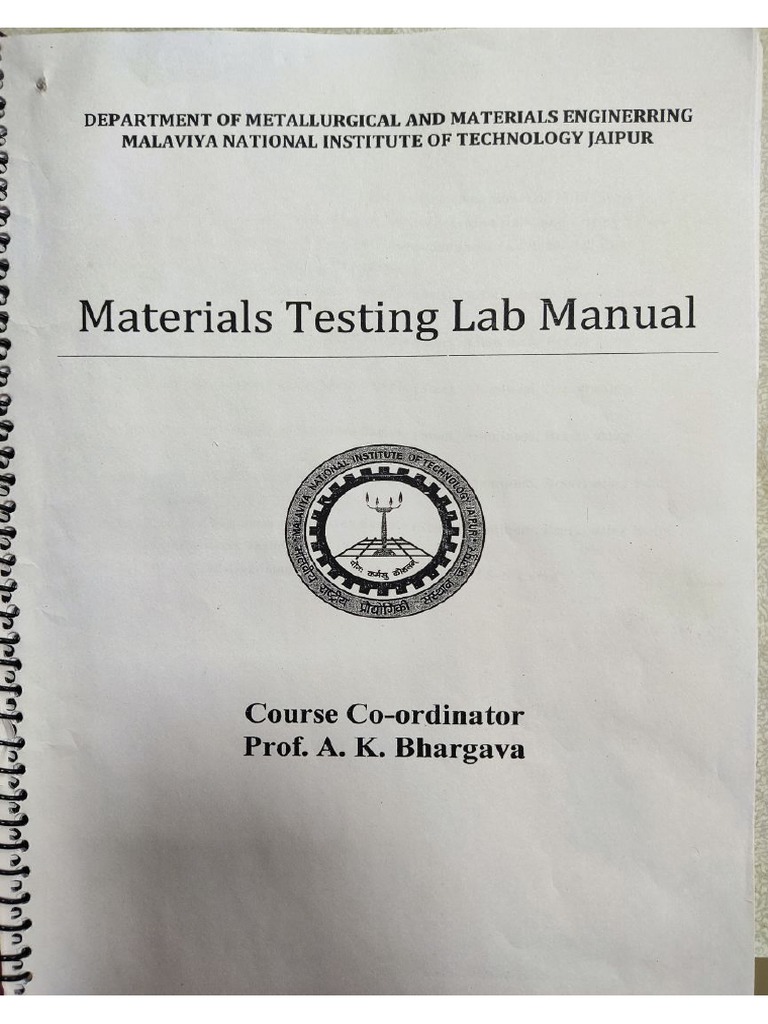 Material Testing Lab Manual | PDF