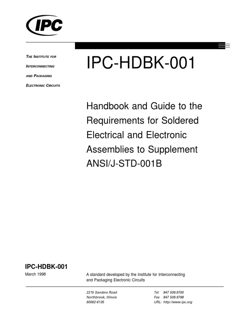 IPC HDBK 001S | PDF | Soldering | Solder