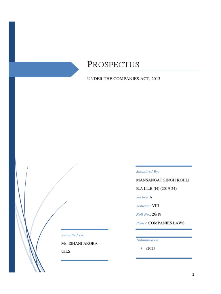 Prospectus | PDF