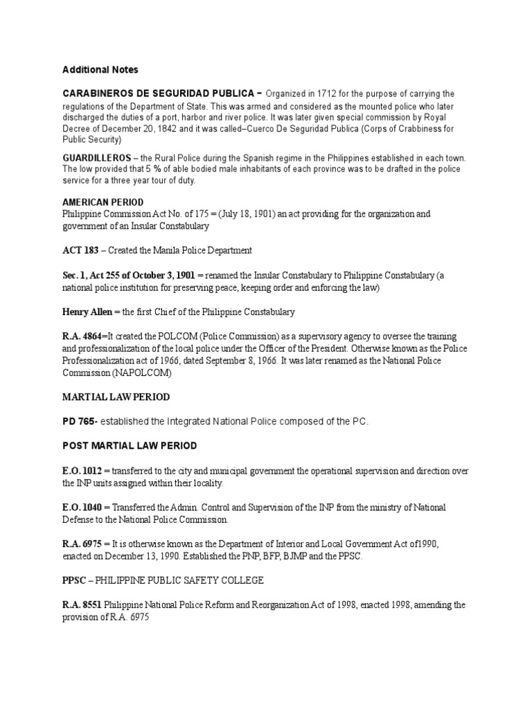 Additional Notes | PDF