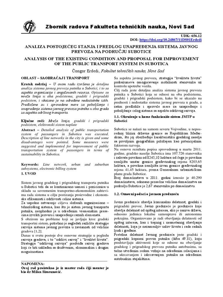 Zbornik Radova Fakulteta Tehničkih Nauka, Novi Sad | PDF