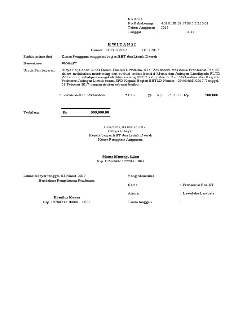 Contoh Kwitansi | PDF